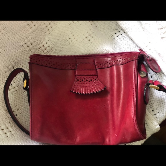 Perry Ellis | Bags | Perry Ellis Crossbody Burgundy Leather Bag | Poshmark